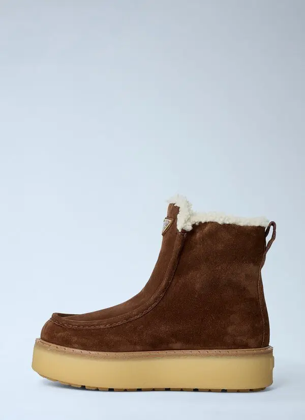 Prada Suede Boots - Brown