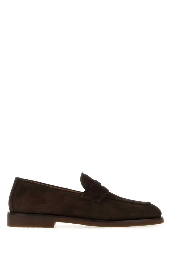 Brunello Cucinelli Dark Suede Loafers