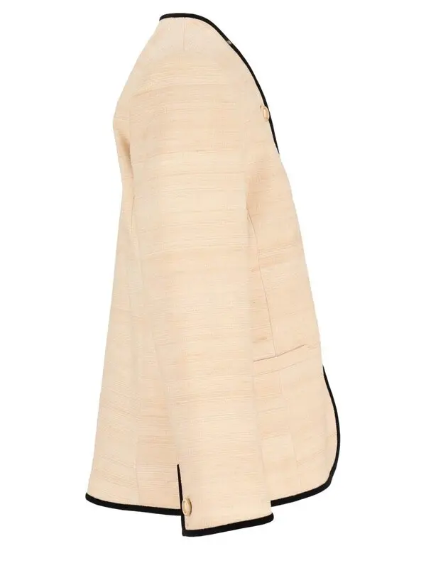 Valentino Garavani Silk And Linen Blazer - White