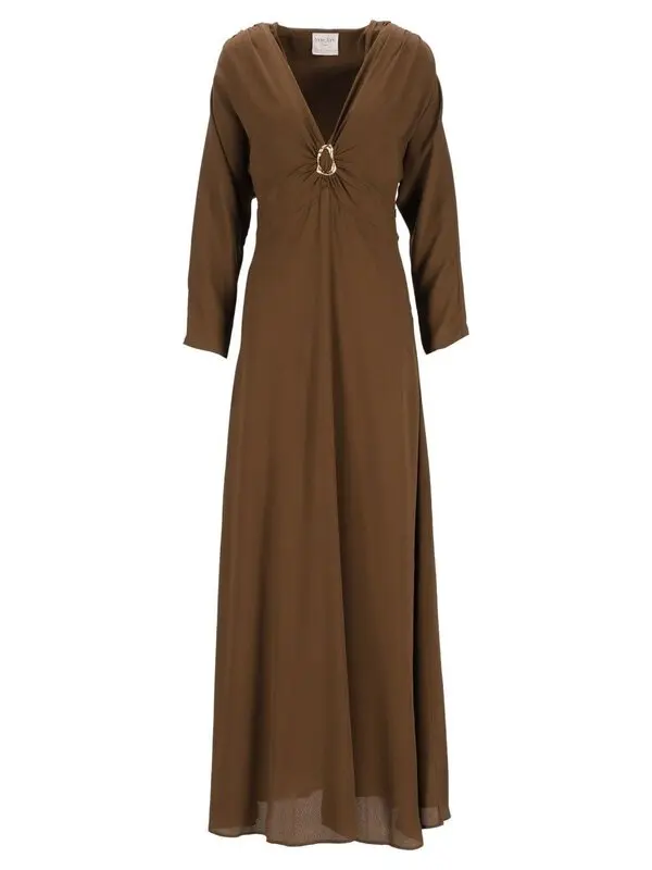 FORTE_FORTE Sculpture Buckle Dress - Brown