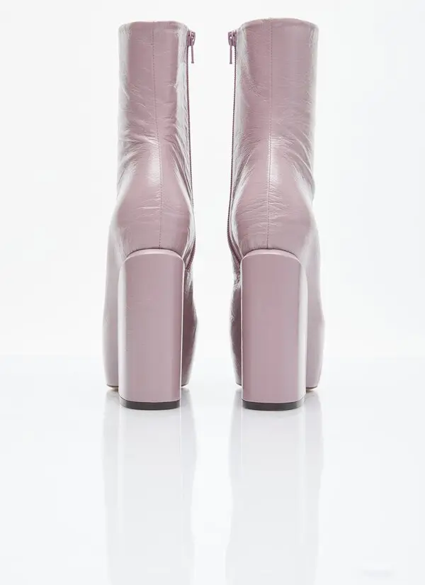 Dries Van Noten Platform Heel Leather Boots