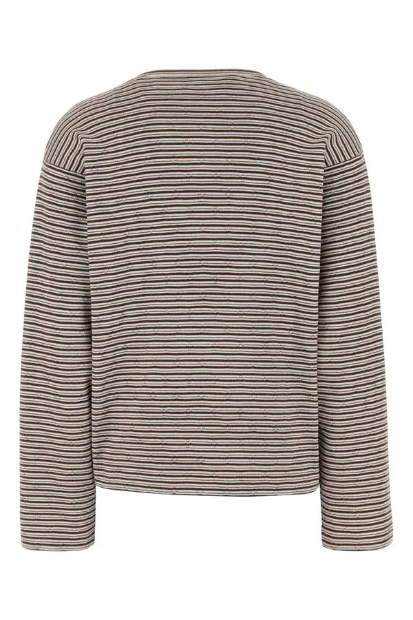 Miu Miu Embroidered Cotton Blend Oversize T-shirt