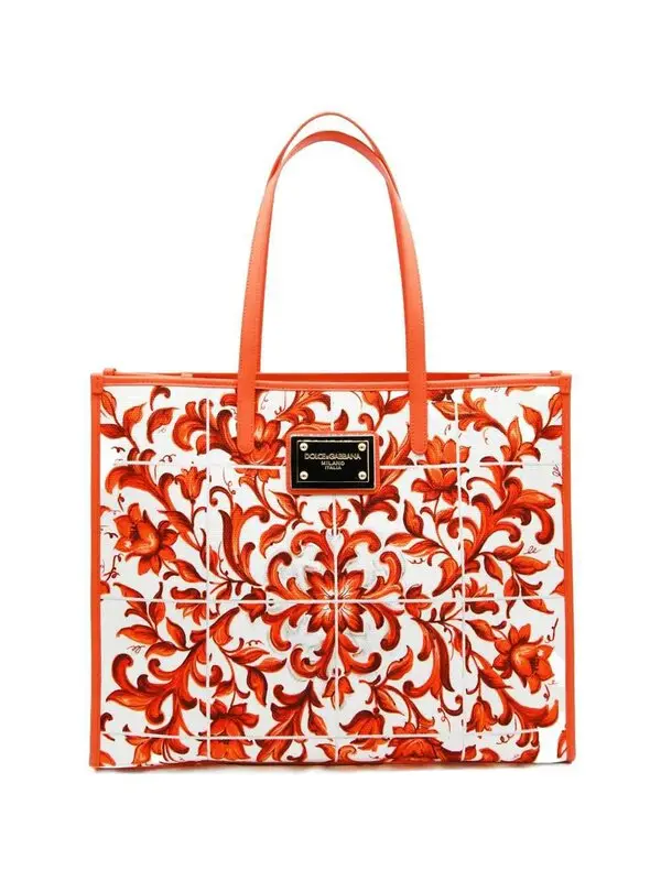 Dolce & Gabbana Majolica Print Tote Bag - Multicolor