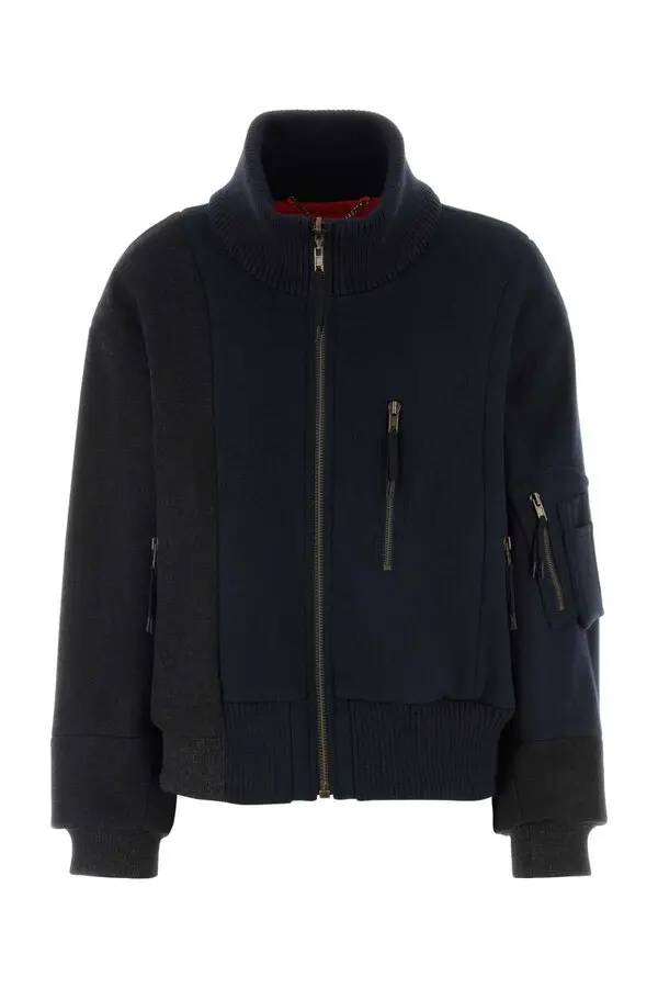 MAISON MARGIELA Two-tone Wool Bomber Jacket