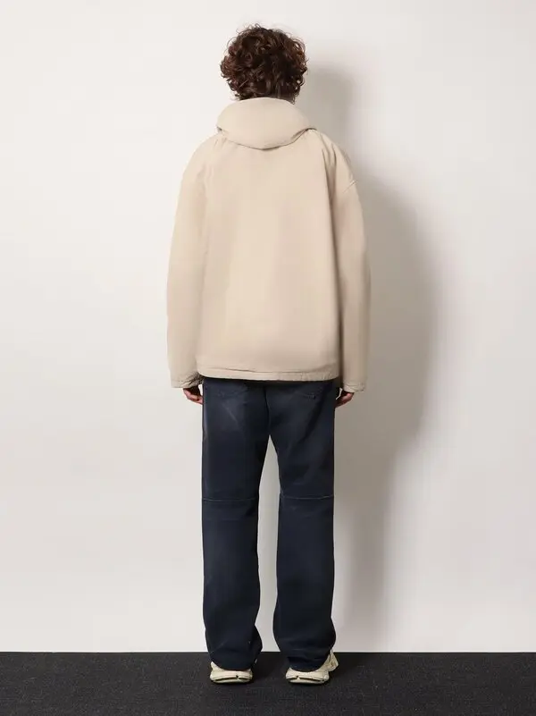 Balenciaga Cotton Blend Jacket With Embroidered Logo On The Front