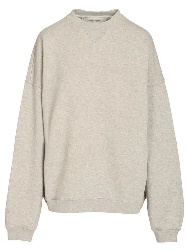 GOLDEN GOOSE Oversized Cotton Sweatshirt - Gray