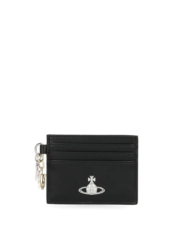 VIVIENNE WESTWOOD Card Holder With Charm - Black
