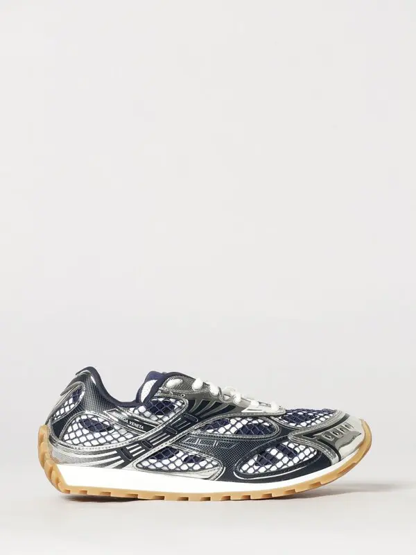 Bottega Veneta Orbit Technical Mesh Sneakers In A Bicolor Design - Blue