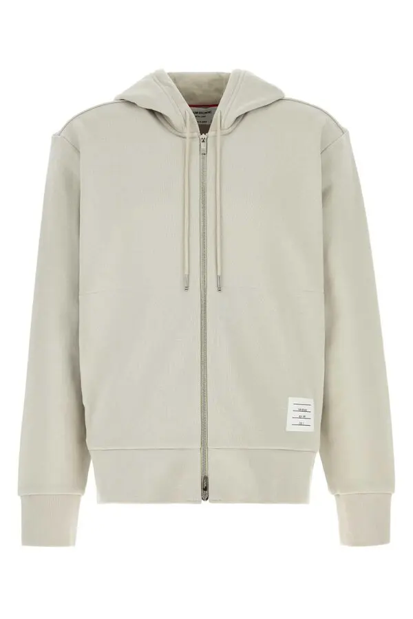 Thom Browne Light Grey Cotton Sweatshirt - Gray