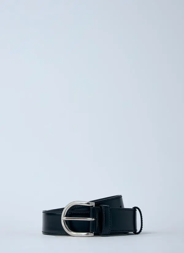 Prada Smooth-grain Leather Belt - Black