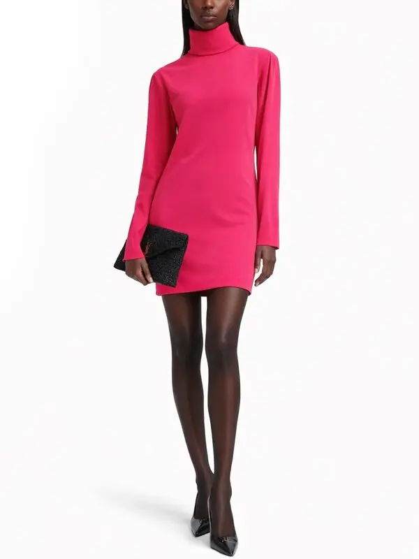 Saint Laurent Silk Boxy Dress - Pink