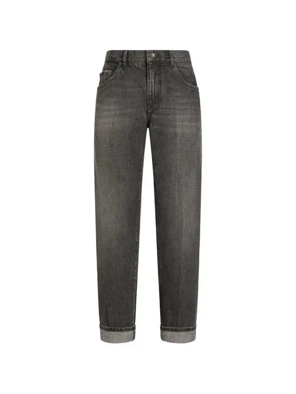Dolce & Gabbana Regular Fit Denim Pants - Gray