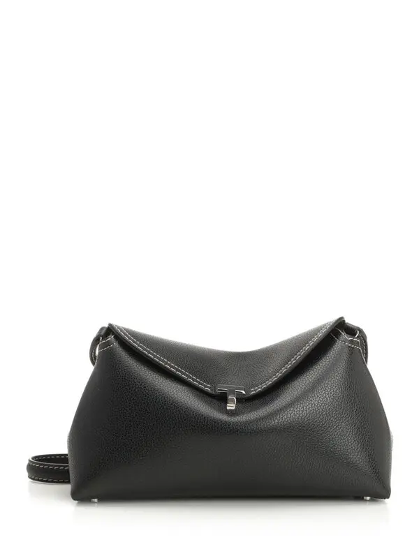 TOTEME T-lock Large Clutch - Black