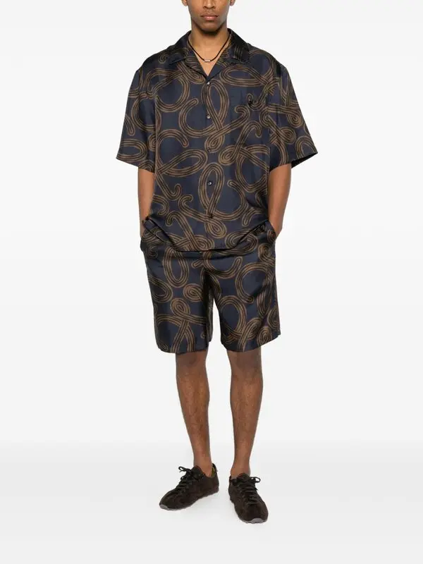 Loewe Printed Silk Shorts