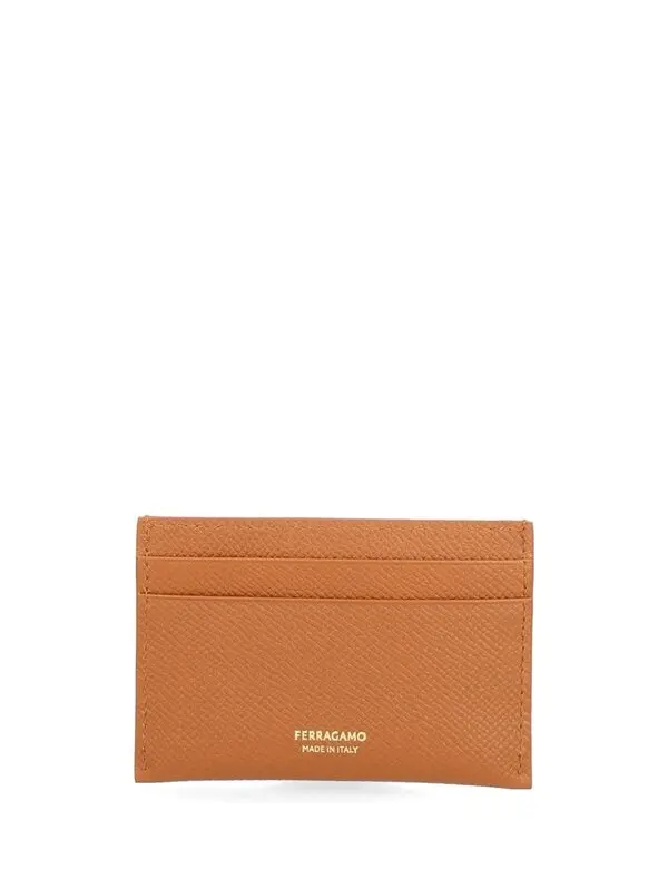 FERRAGAMO Gancini Credit Card Holder - Brown