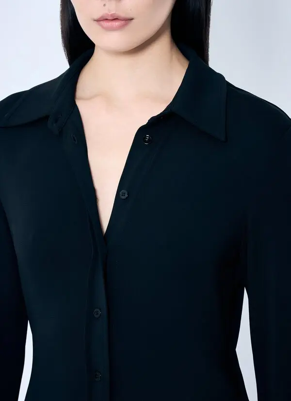 Sportmax Crepe Jersey Shirt Dress