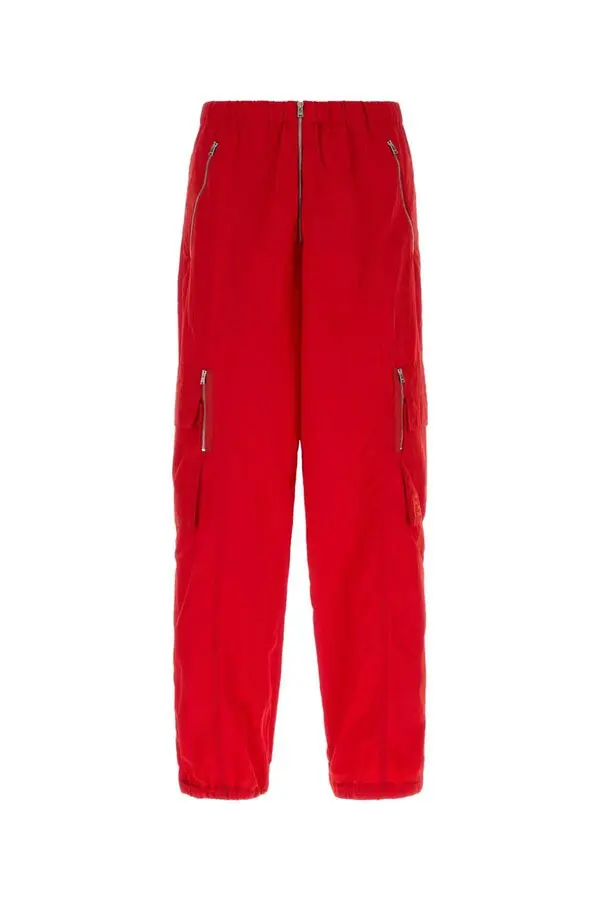 Fendi Nylon Joggers - Red