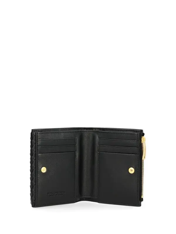 Bottega Veneta Small Bi-fold Woven Wallet - Black