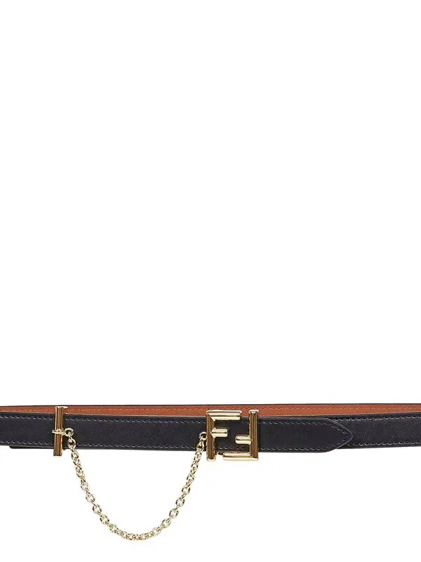 Fendi Two-tone Leather Reversible Ff Belt