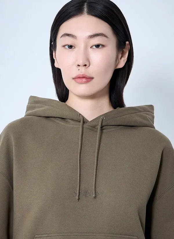 Saint Laurent Logo Sweatshirt - Cream