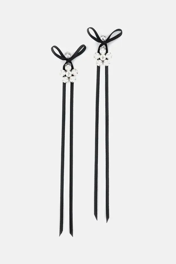 Simone Rocha Mini Daisy Drop Bow Earrings - Multicolor