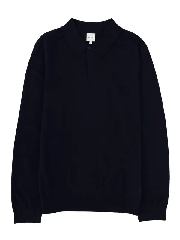 Paul Smith Merino Wool Polo Shirt - Blue