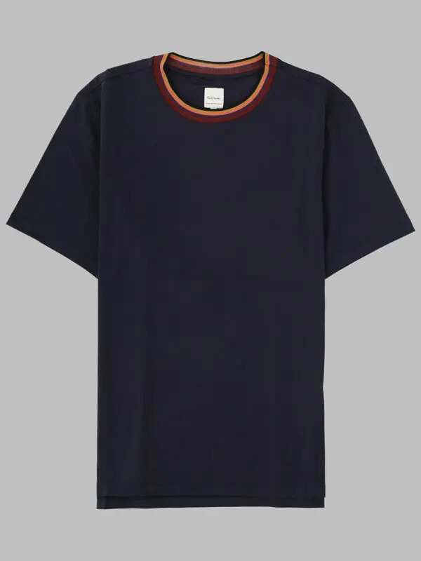 Paul Smith T-shirt Con Collo Stripes Logo
