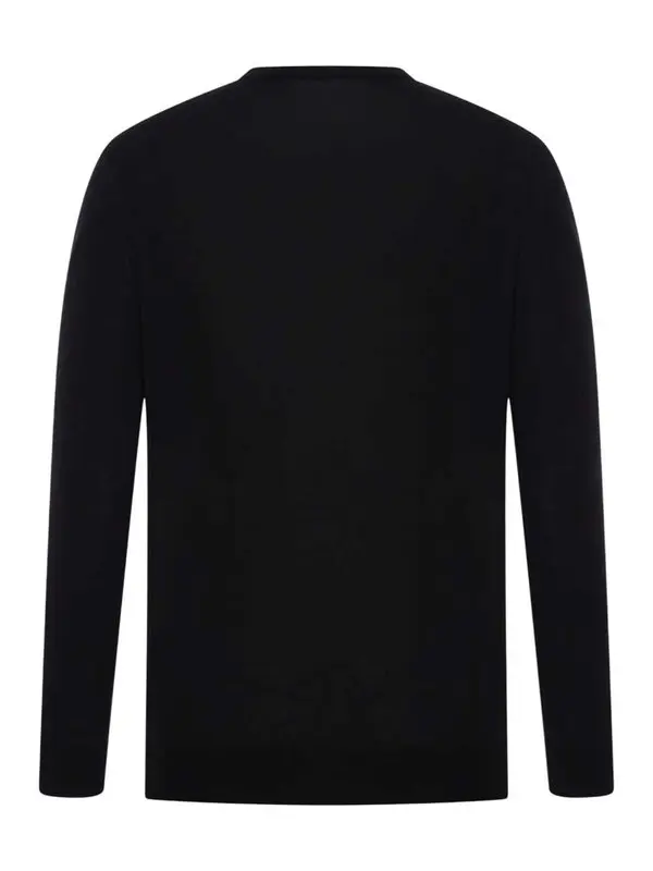 Kiton Crew Neck Wool Sweater - Black