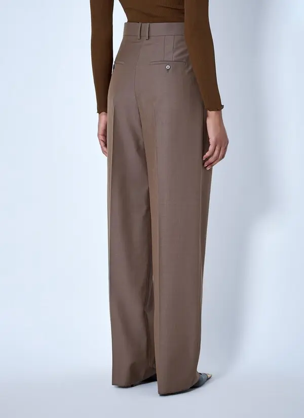 Saint Laurent Wool Blend Wide-leg Pants