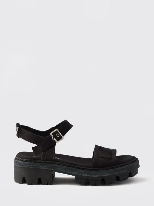 Prada Cotton Canvas Sandal - Black