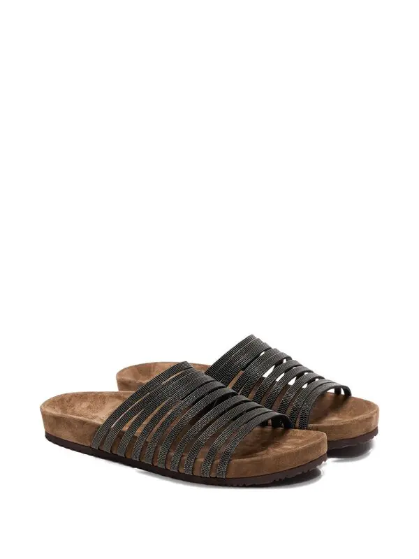 Brunello Cucinelli Leather Flat Sandals
