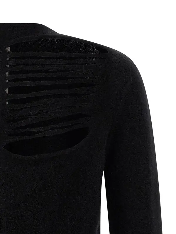 Rick Owens Ls Top' Sweater - Black