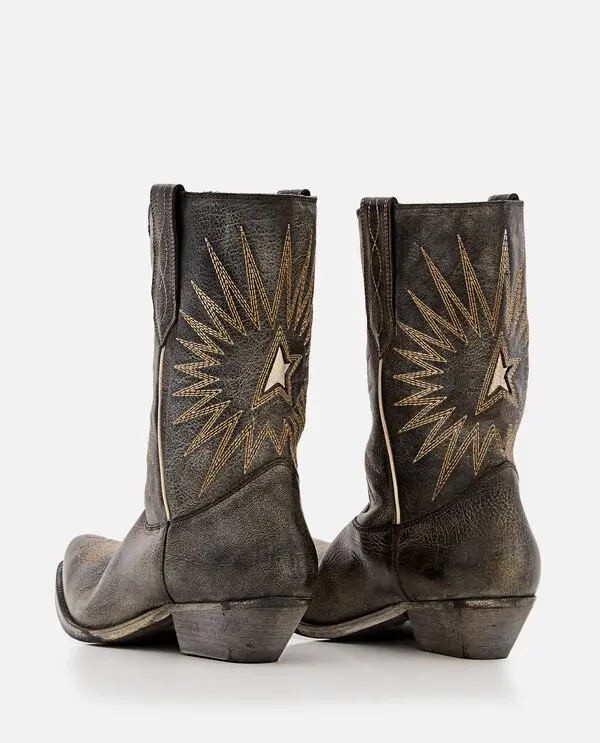 GOLDEN GOOSE Leather Boots - Multicolor