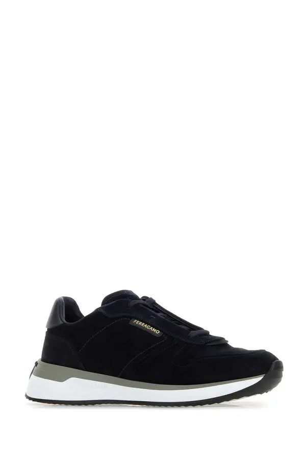 FERRAGAMO Dark Suede Sneakers