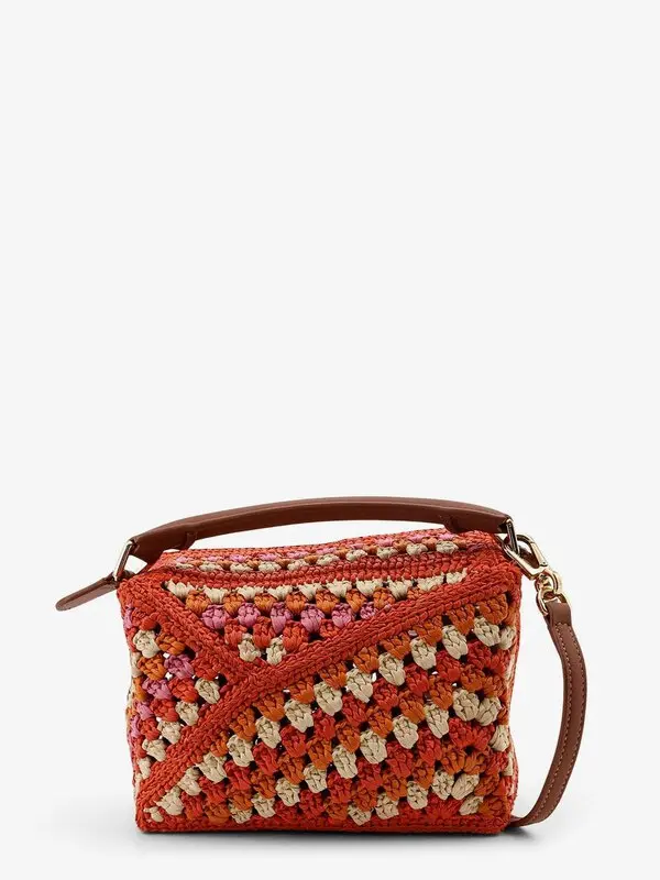 Loewe Paula's Ibiza-puzzle Edge Crochet Handbag - Multicolor