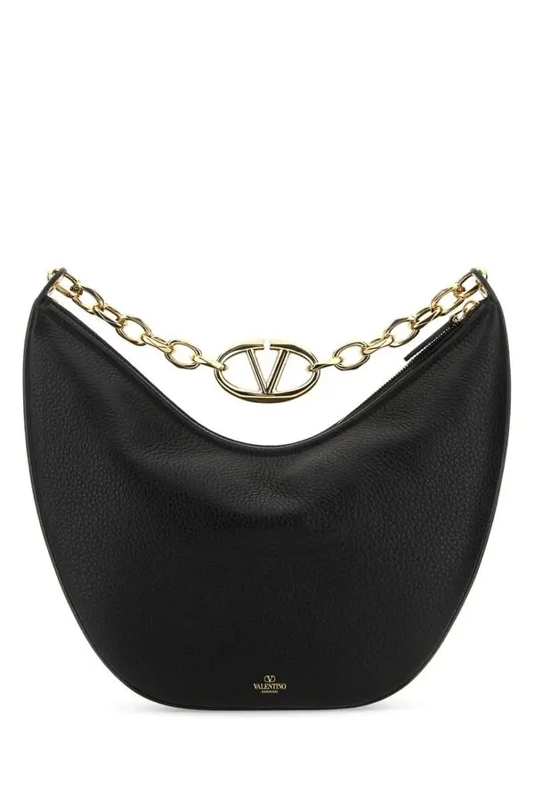 Valentino Garavani Medium Hobo Shoulder Bag - Black