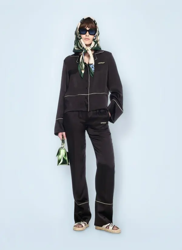 Off-White Satin Pants