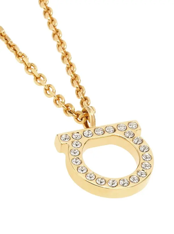 FERRAGAMO Gancini Pendant Necklace - Silver