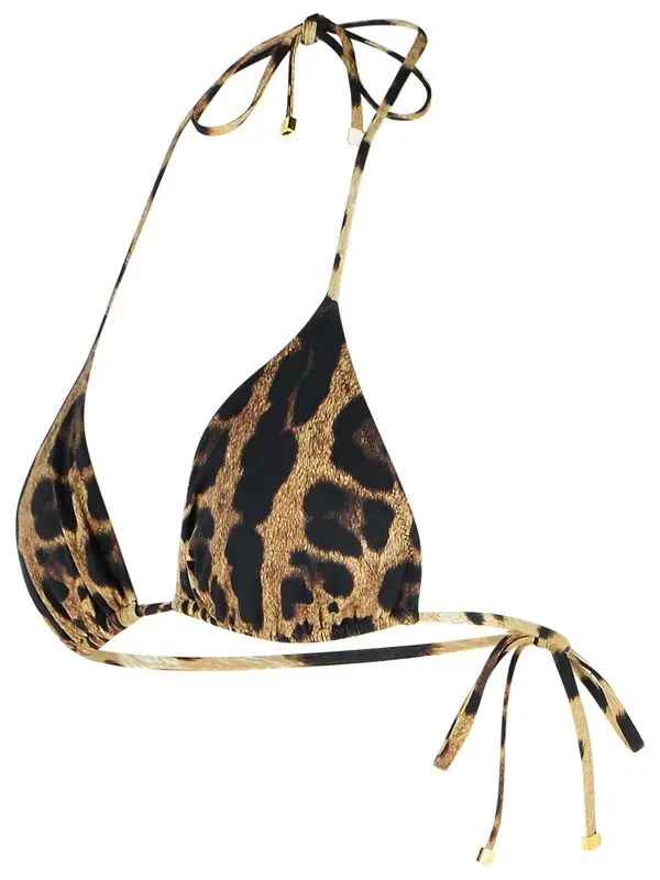 Dolce & Gabbana Leopard Print Swimsuit In Polyamide Blend