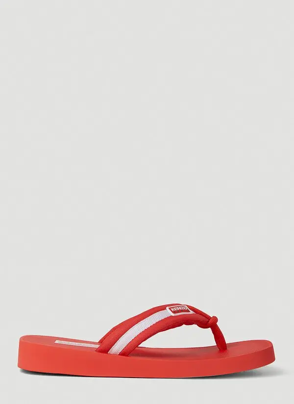 Kenzo Logo Patch Flip Flops