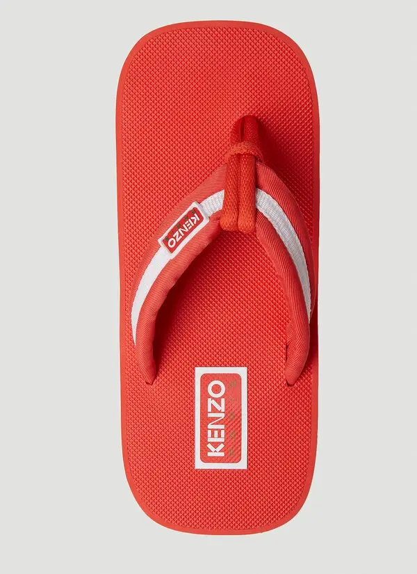 Kenzo Logo Patch Flip Flops