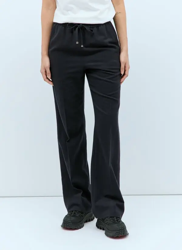 Moncler Wool-blend Drawstring Trackpants - Blue