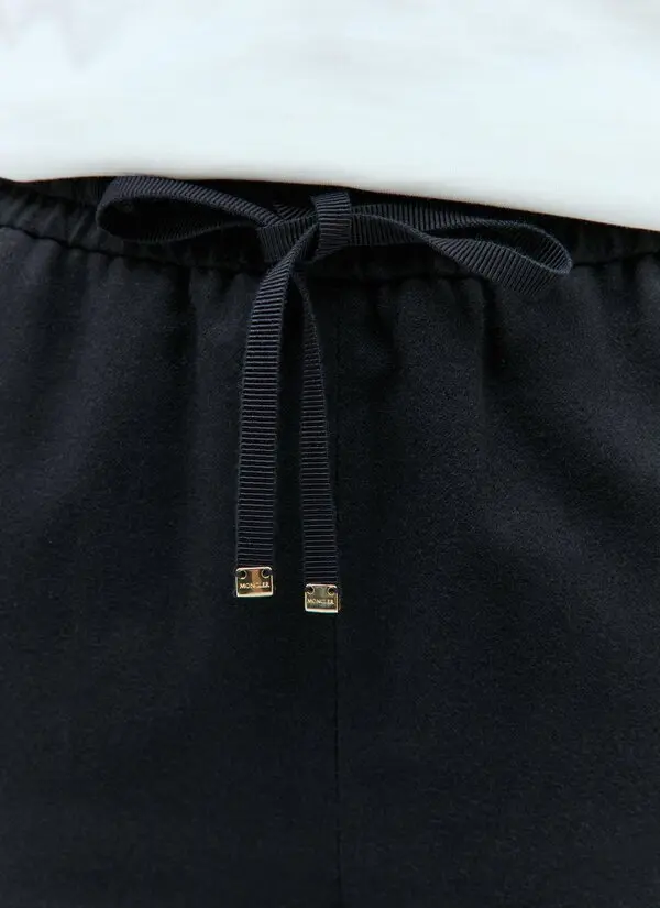 Moncler Wool-blend Drawstring Trackpants - Blue