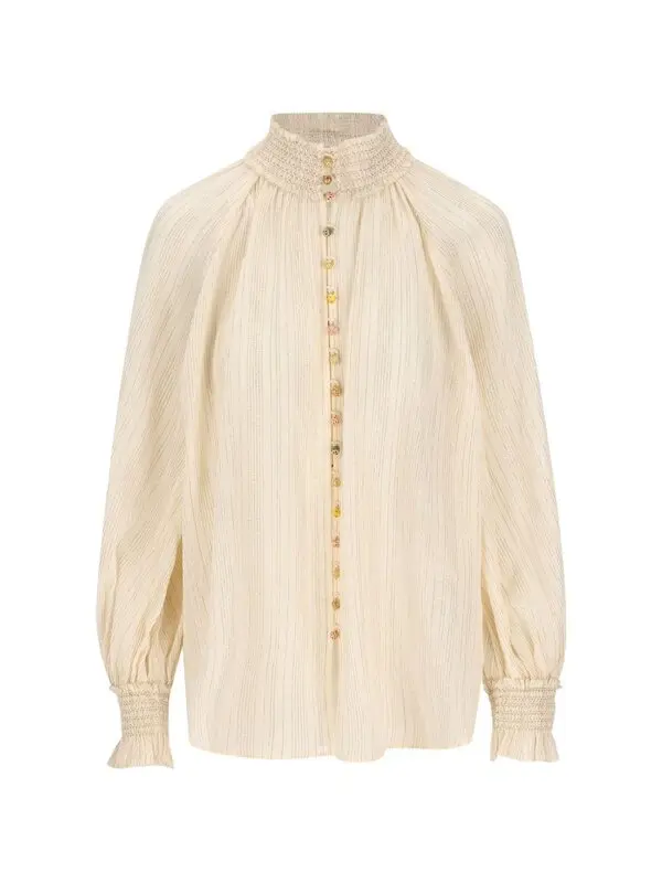 Zimmermann Aster Cotton And Silk Blouse - Multicolor