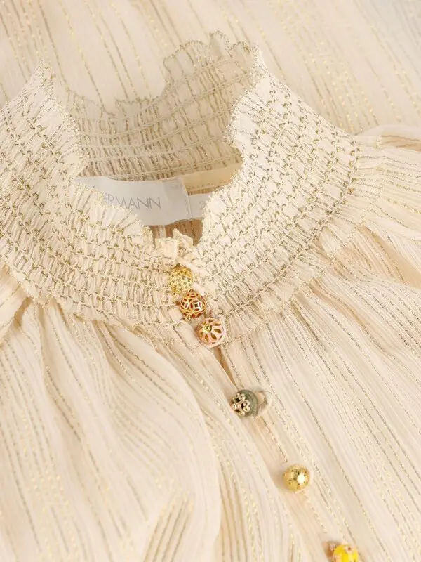 Zimmermann Aster Cotton And Silk Blouse - Multicolor