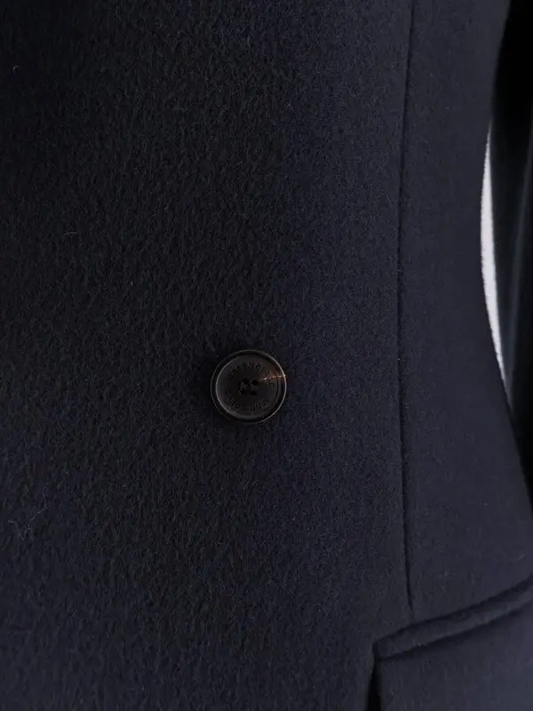 Balenciaga Godet Midi Double-breasted Wool Coat