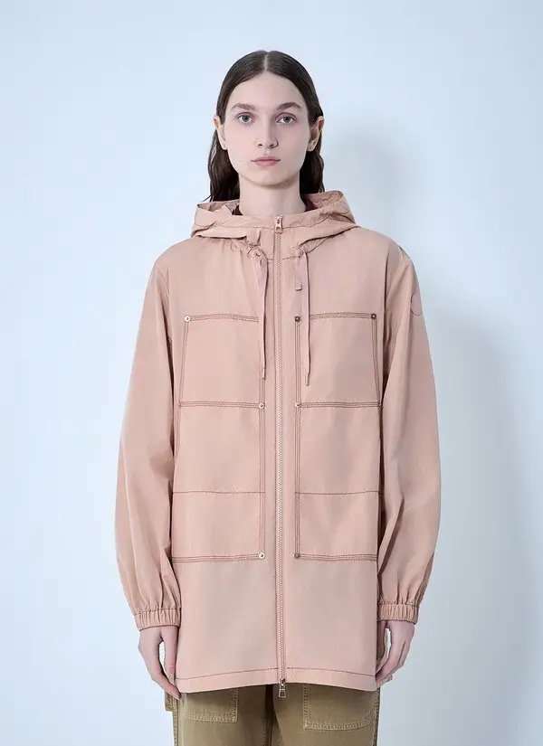 Moncler Hooded Zip Jacket - Pink