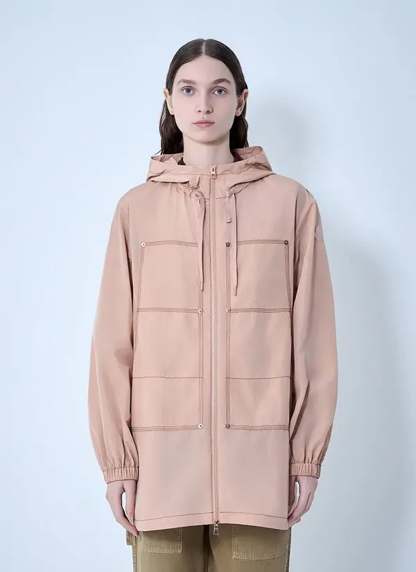 Moncler Hooded Zip Jacket - Pink
