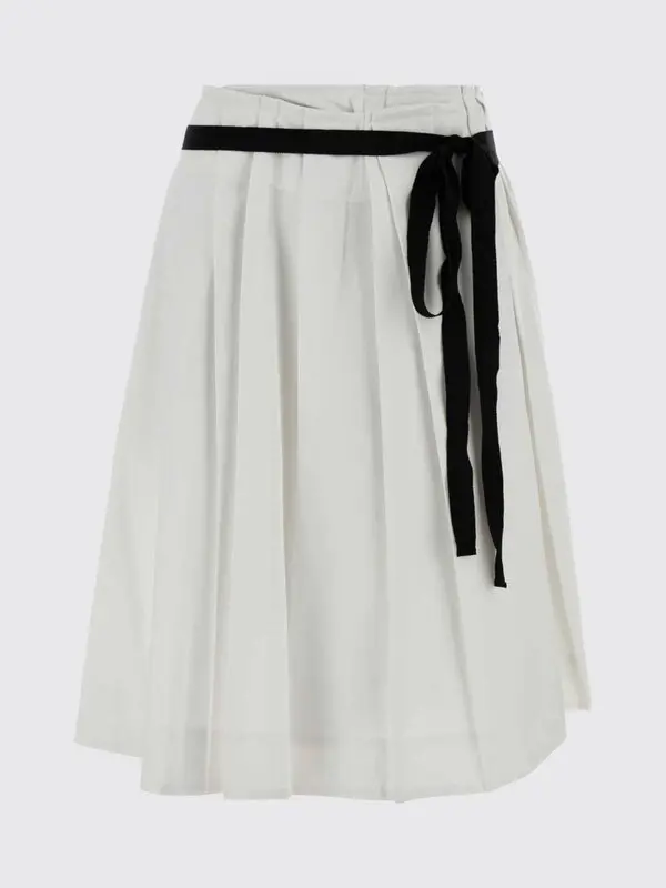 Prada Re-nylon Gabardine And Cotton Midi Skirt