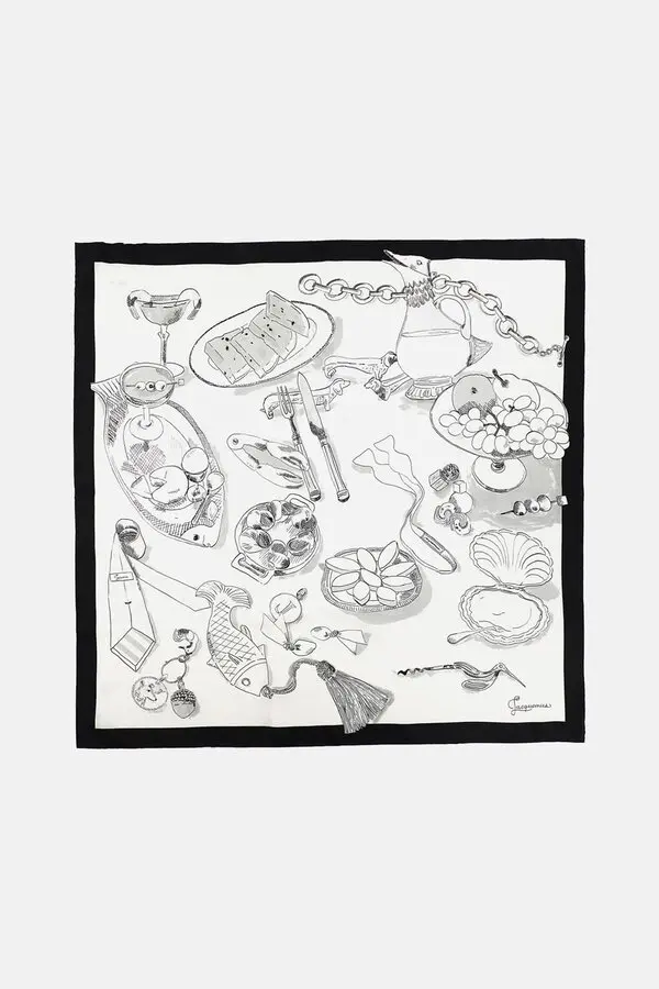 Jacquemus Silk Scarf Le Grand Foulard Cocktail - Multicolor